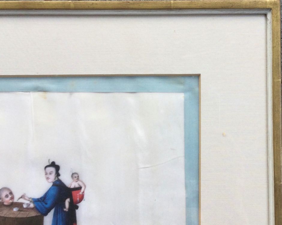 Antike Asiatische Aquarell mit Personen (Gebraucht) in Root für CHF 20 – mit Lieferung auf ...