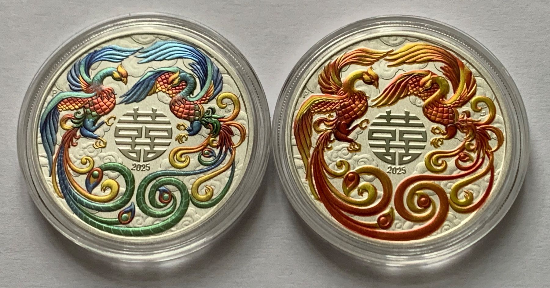 2x 2025 Chinese Myths and Legends Double Phönix 1 Oz Silber (Gebraucht ...