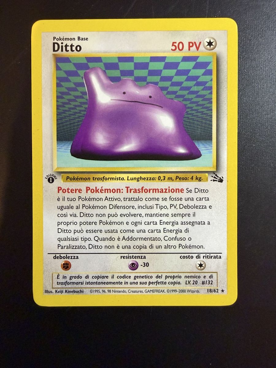 Pokemon Ditto Fossil First Edition ITA - GD/EX (Usato) a Monte Carasso ...