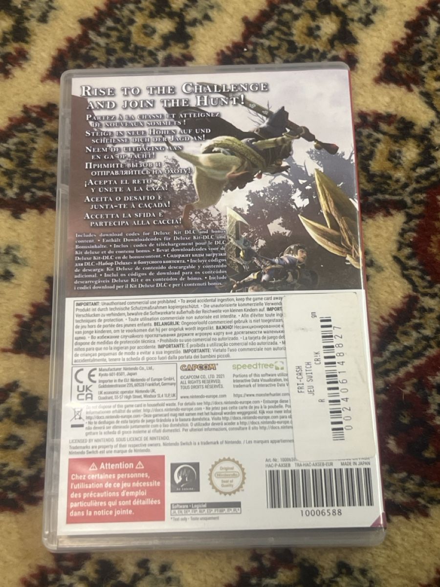 Monster Hunter Rise - Nintendo Switch - Comme Neuf (D'occasion) à ...