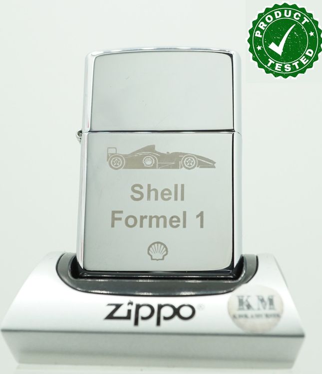 ZIPPO® SHELL - FORMEL 1 - CHROME - 1998 - GEZÜNDET (Gebraucht) in Mels ...