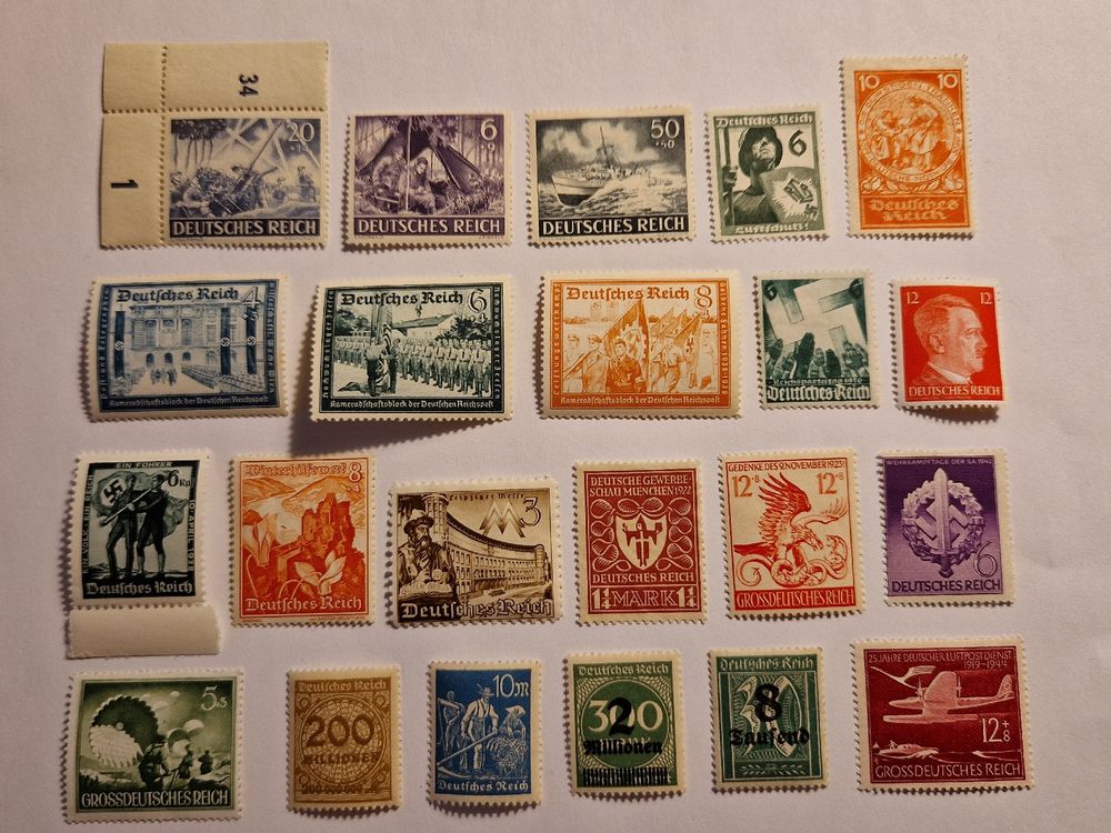 Deutsches Reich Briefmarken, Adolf Hitler, ungestempelt (Neu (gemäss ...