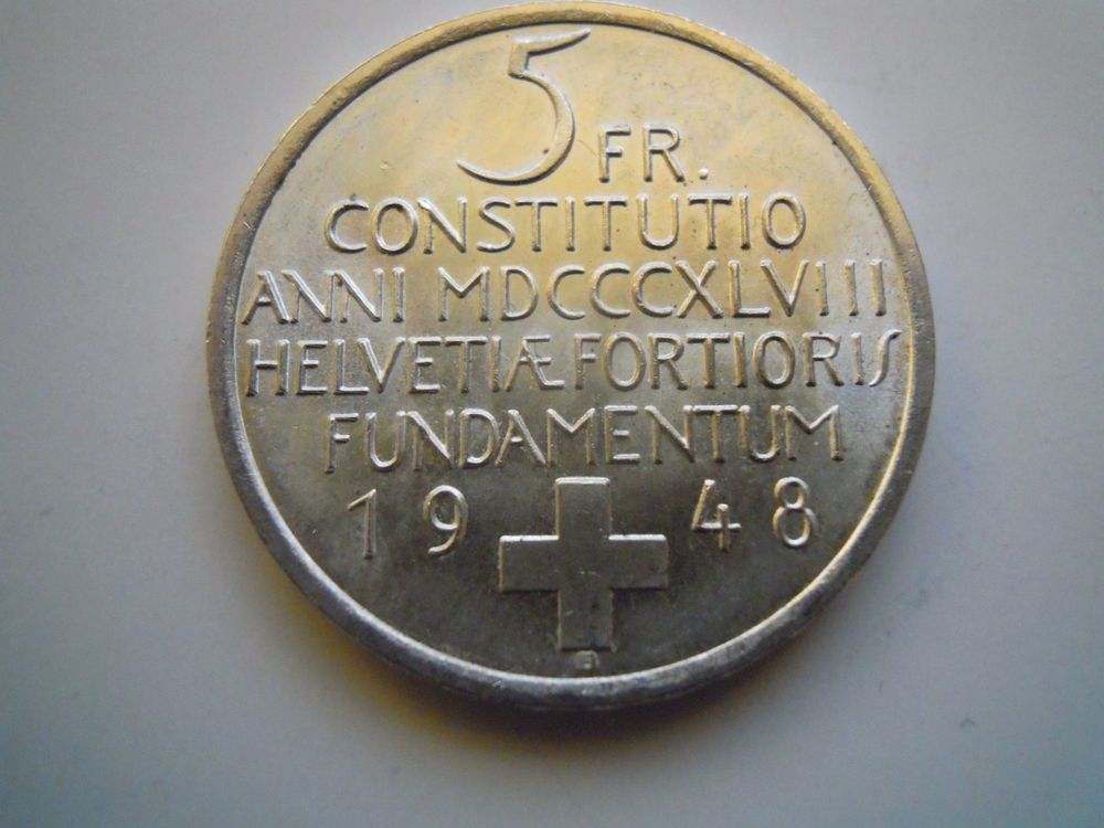 5 Fr. 1948 Bundesverfassung unz/stgl (Neu (gemäss Beschreibung)) in Kriegstetten für CHF 10.05 ...