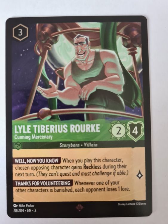 Lorcana, Lyle Tiberius Rourke, 078/204-EN-3 FOIL (Neu (gemäss ...