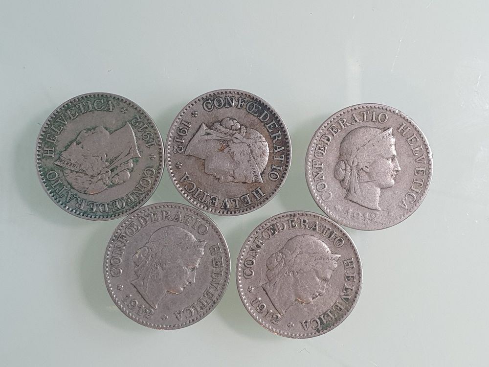 5 x 5 Rappen 1912 (Gebraucht) in luzern für CHF 2.3 – mit Lieferung auf Ricardo kaufen