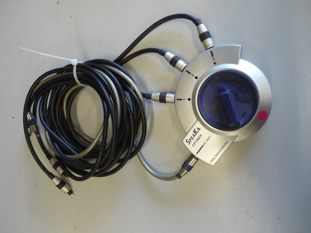 SpeaKa Optimax 3 Way Optical Selector CD Audio Video Cinch (Gebraucht ...
