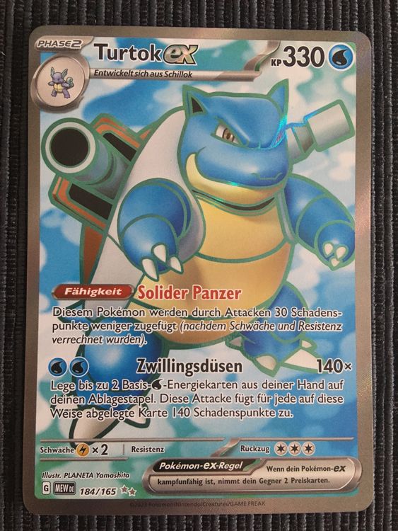 Pokemon Scarlet Violet 151 Turtok EX Fullart Deutsch (Neu (gemäss ...