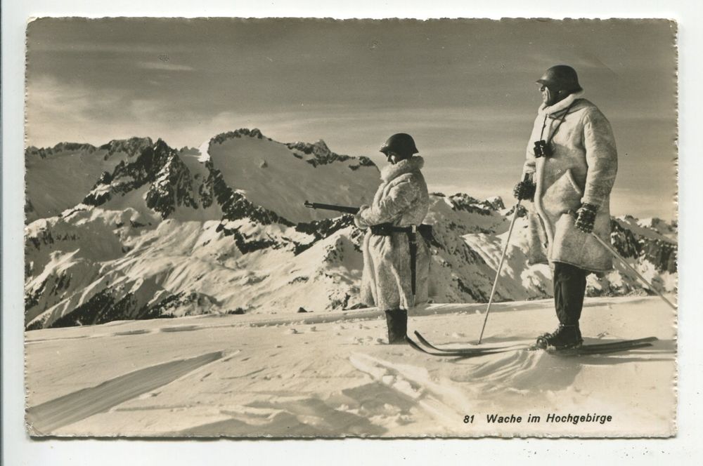 AK 1942 CH-Militär, WACHE IM HOCHGEBIRGE, Ski oder Gewehr (Gebraucht) in Zug für CHF 8 – mit ...