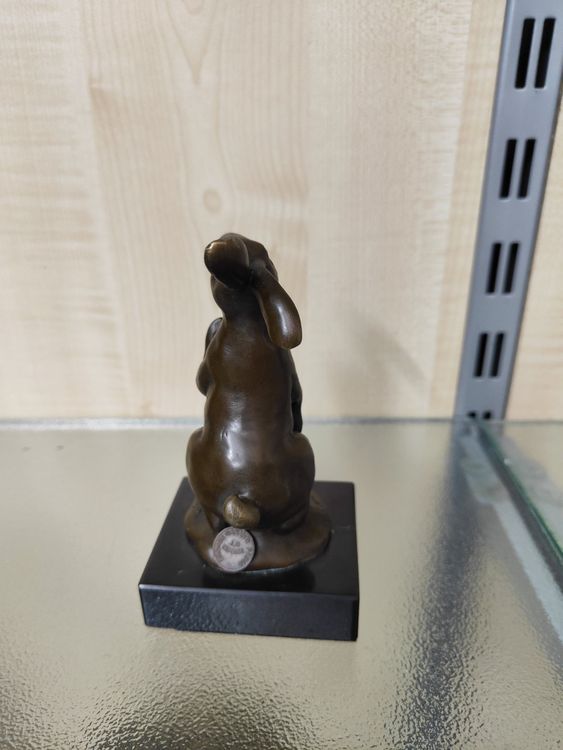 BRONZE HASE MIT KAROTTE SIGN. | Kaufen auf Ricardo