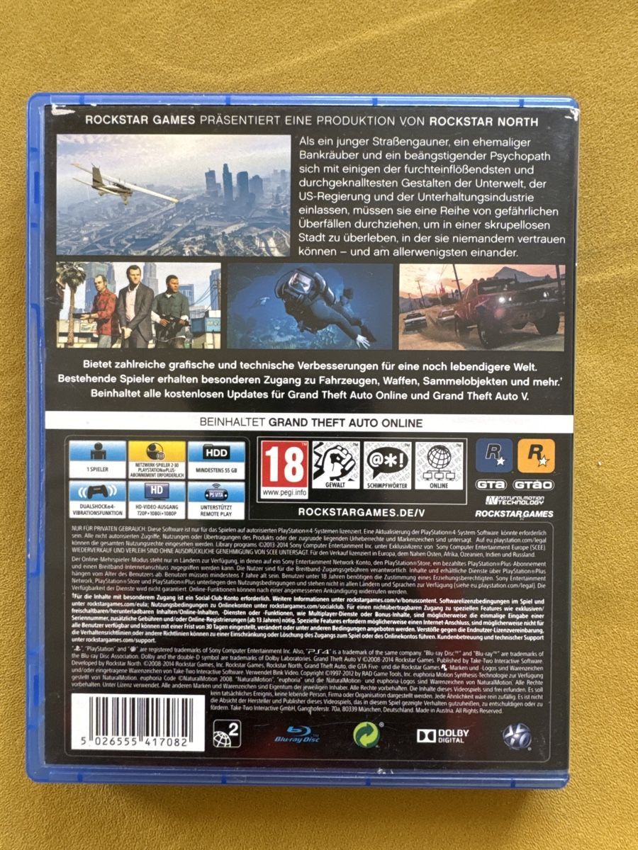 Grand Theft Auto V (GTA 5) - PS4 - État impeccable 👍🎮 (D'occasion) à ...