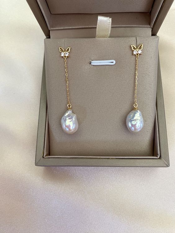 Barock Perlen Ohrringe/ Süsswasserperlen echte | Kaufen auf Ricardo