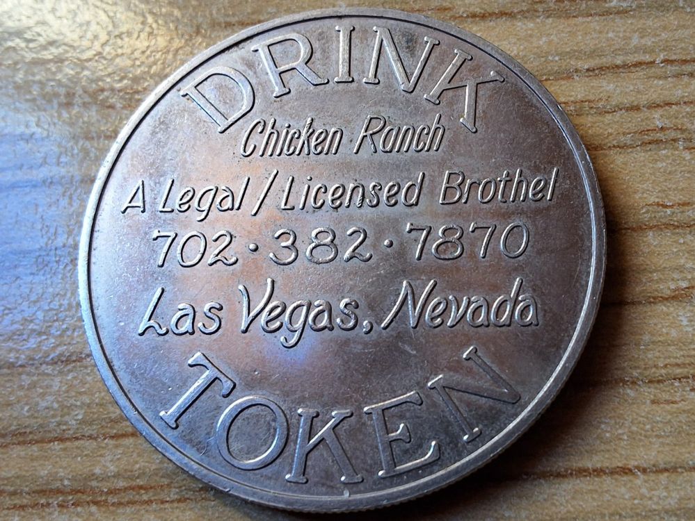 USA Drink Token Chicken Ranch Las Vegas, Nevada, Dm. 40 mm (Gebraucht ...