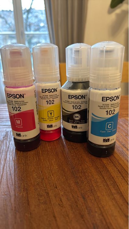 Druckerpatronen Epson 102 Tinte Gelb Rot Schwarz Blau (Neu (gemäss Beschreibung)) in Basel für ...