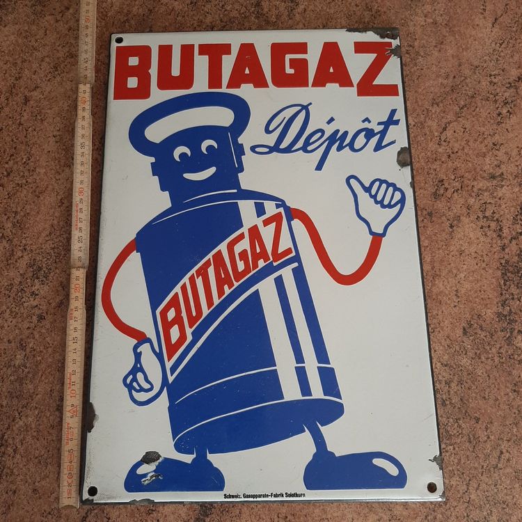 Ancienne plaque émaillée Dépôt Butagaz | Kaufen auf Ricardo