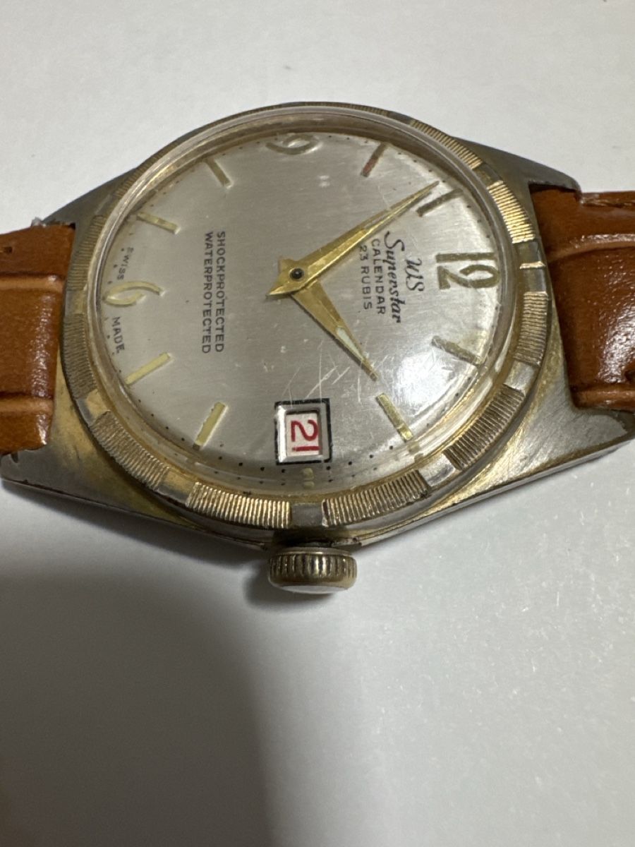 Montre homme vintage Superstar Calendar - 23 Rubis (D'occasion) à La ...