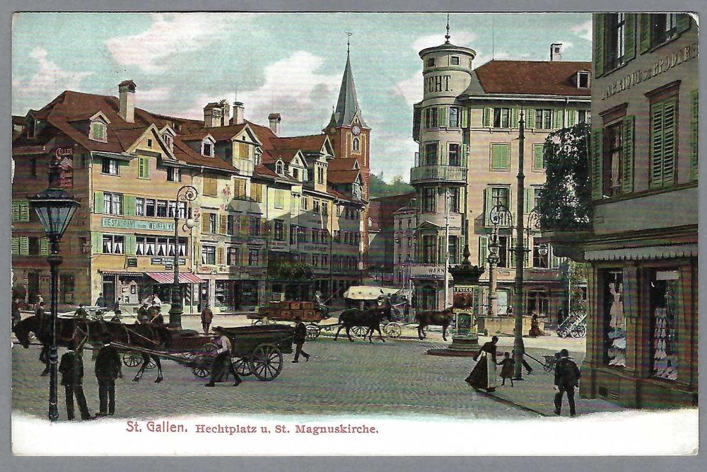 1920, ST. GALLEN, HECHTPLATZ, BELEBT (Gebraucht) in Pura für CHF 12 ...