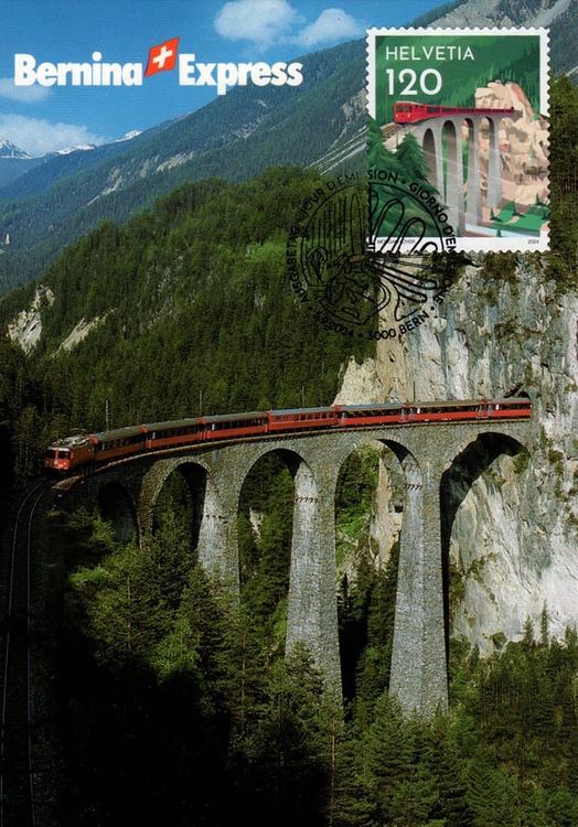 Maximumkarte CH Sehenswürdigkeiten - Landwasserviadukt (Neu (gemäss Beschreibung)) in Dottikon ...