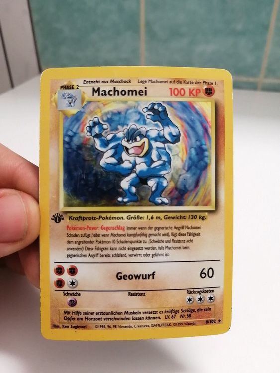 Pokemon Karte Machomei Holo 1st Edition (Gebraucht) in Zürich für CHF 26 – mit Lieferung auf ...