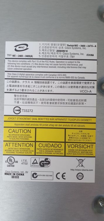 Cisco ME-3400-24TS-A switch - 24 ports (Gebraucht) in Egg b. Zürich für ...
