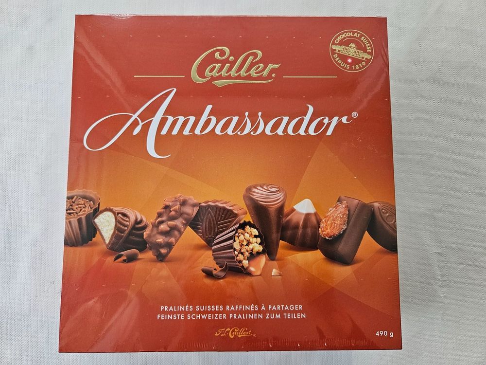 Cailler Ambassador Pralinen, 490g statt CHF 29.95 ungeöffnet (Neu und ...