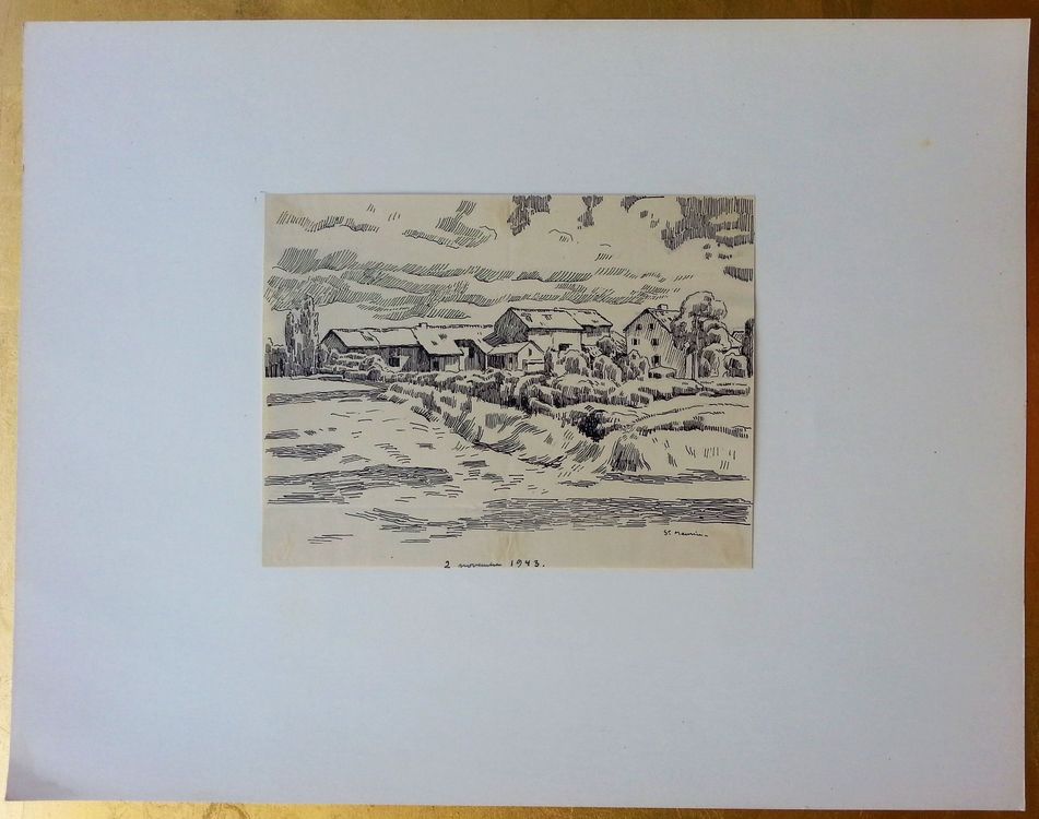 Jacques Jacobi (?): St. Maurice, Tuschezeichnung 1943 (I) (Gebraucht ...