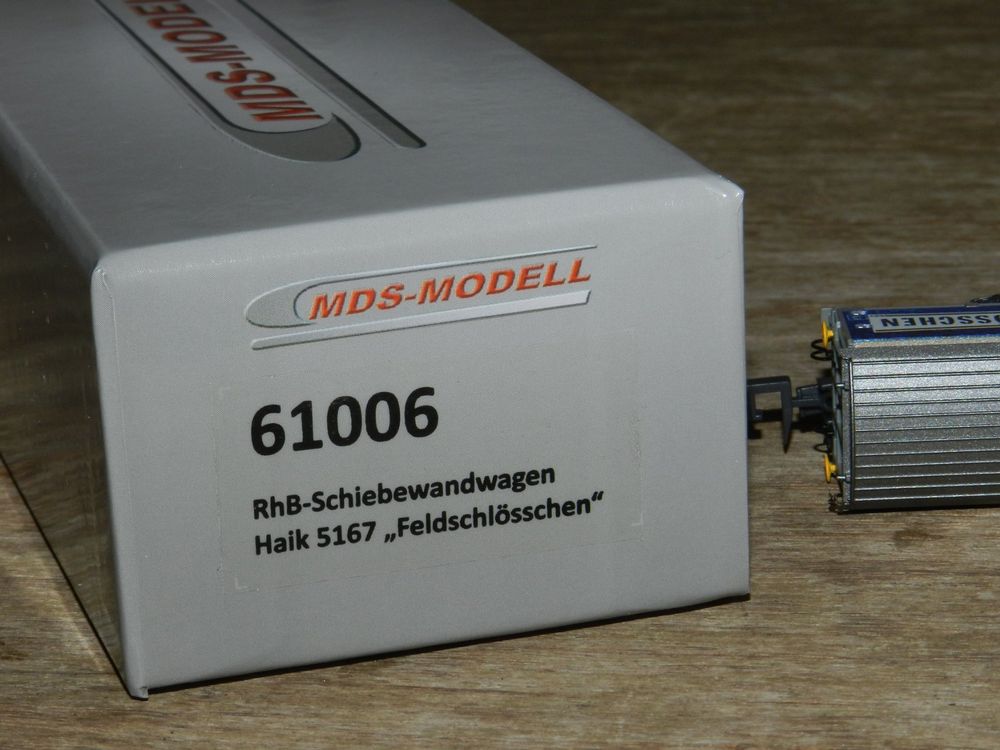 MDS- Modell Spur N Schiebewandwagen Feldschlösschen der RhB (Neuf avec ...