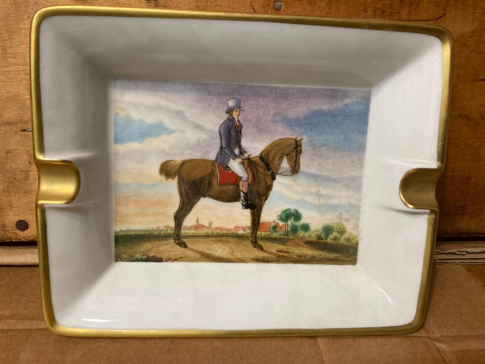 Cendrier vintage en porcelaine Kaiser Allemagne, cavalier (Gebraucht ...