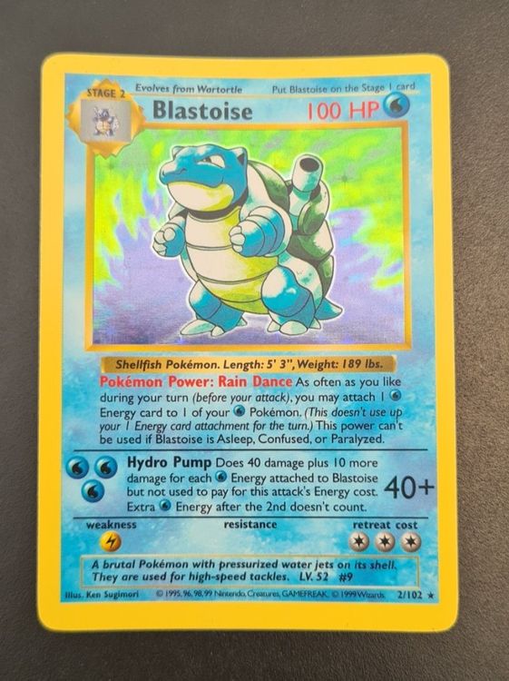 Blastoise/Turtok Holo Shadowless 2/102 | Kaufen auf Ricardo