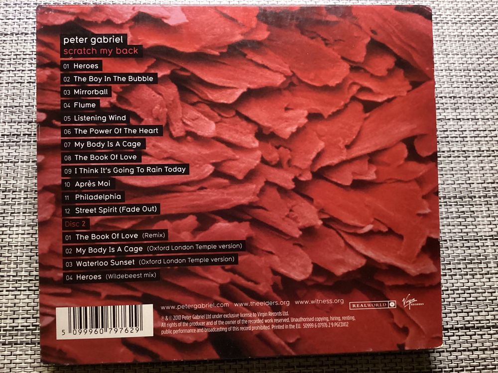 2CD Peter Gabriel – Scratch My Back | Kaufen auf Ricardo