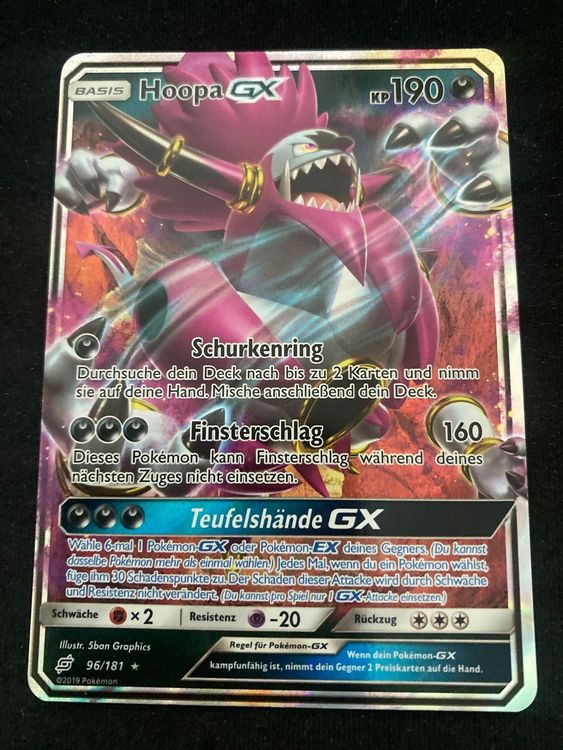 Pokemonkarte Hoopa GX (Neu (gemäss Beschreibung)) in Stadel für CHF 5.5 ...