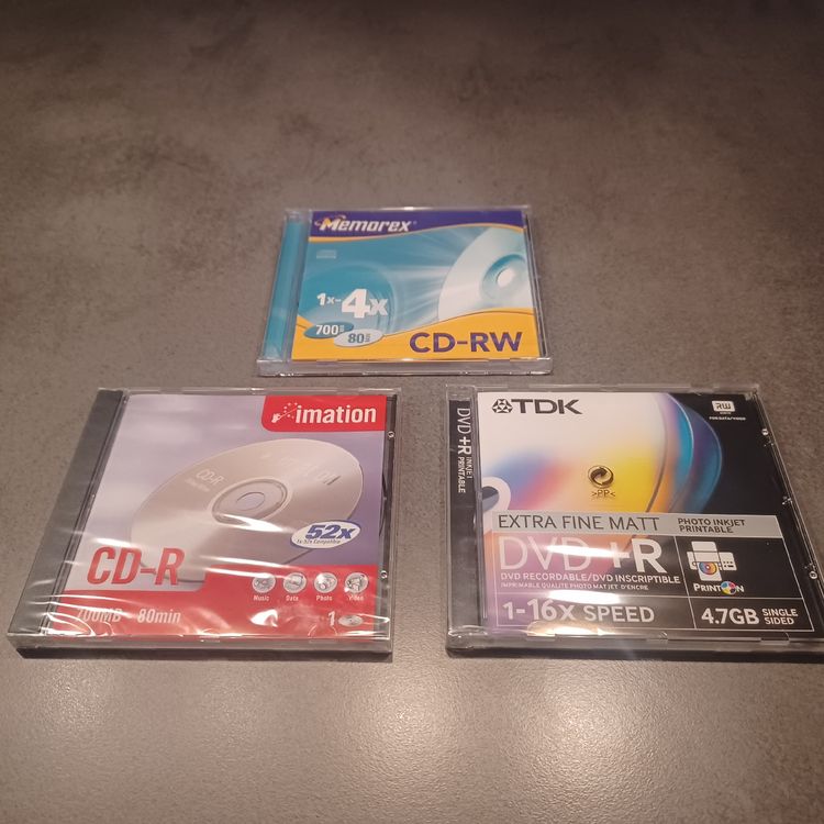 1× CD-R / 1× CD-RW / 1x DVD+R-alle 3 sind originalverpackt! (Neu und ...