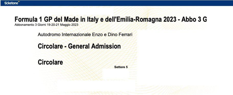 2x F1 GP Emilia-Romagna 2023 Imola / 3 Tagespass 19.5 - 21.5 | Acheter ...