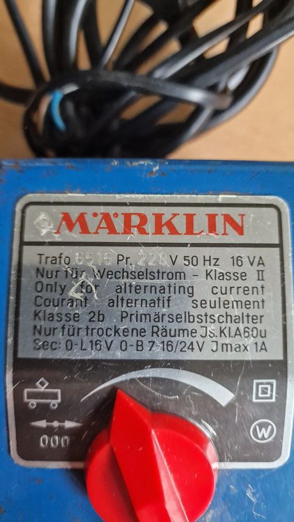 MÄRKLIN # 6516 : Transformator / Trafo 220V - 50Hz - 16VA (Gebraucht ...