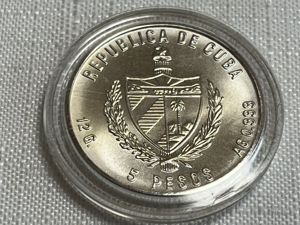 Münze 5 PESOS , 999 Silber (Neu und originalverpackt) in St. Peterzell ...