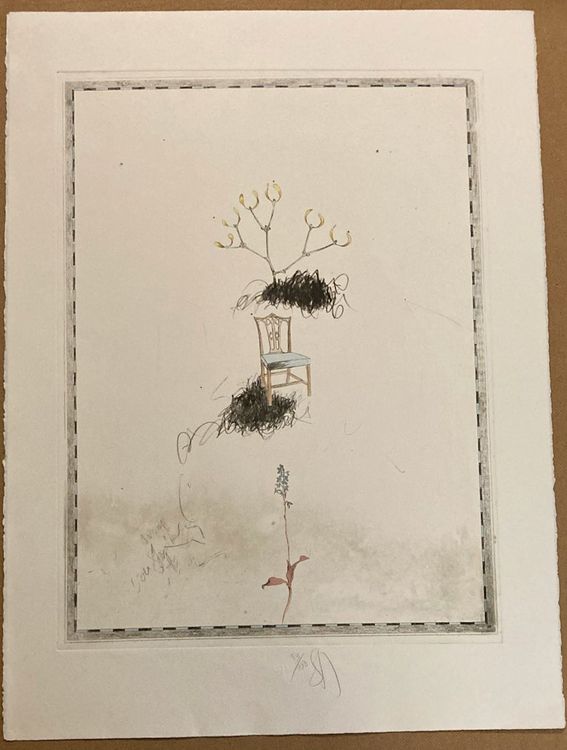 Radierung, Vertical Chair von Donald Jay Saff (ID b2713) (Gebraucht) in ...