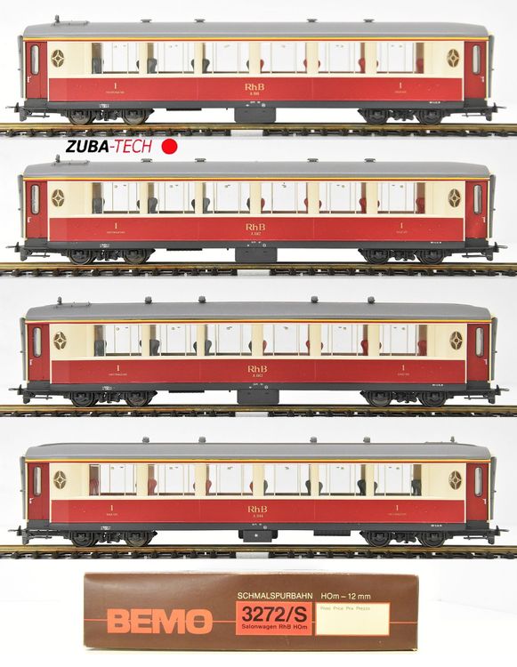 Bemo 3272/S Salonwagen-Set 4tlg. RhB H0m GS mit OVP | Kaufen auf Ricardo