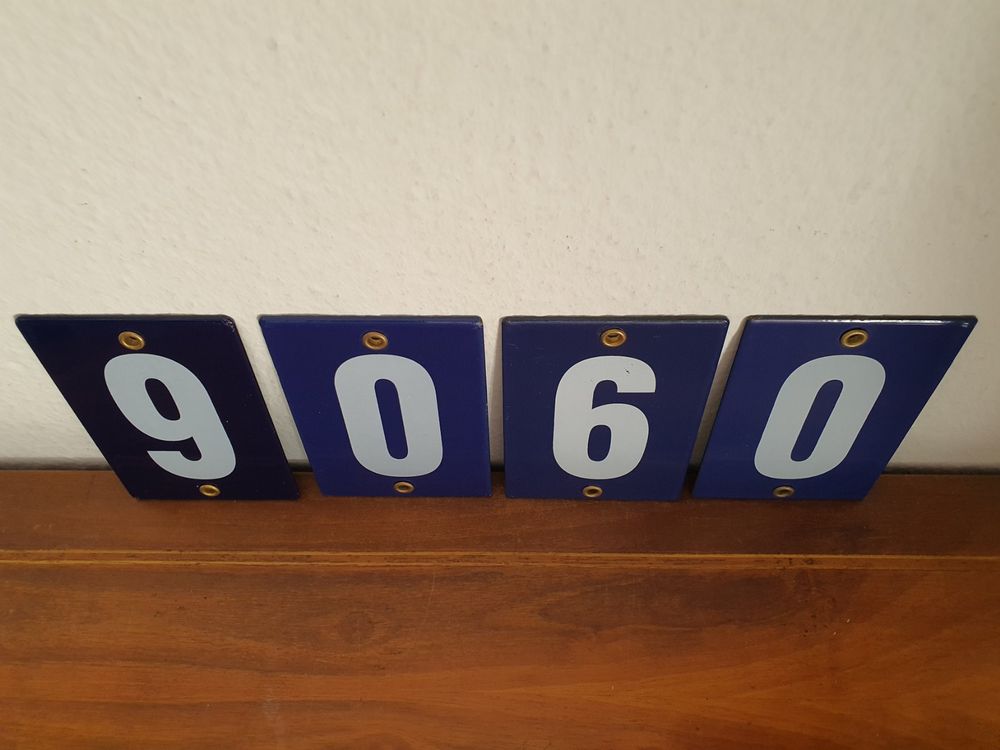 Emailschilder Zahlen Nummer Nr. Emaille Schild Retro Deko | Kaufen auf ...