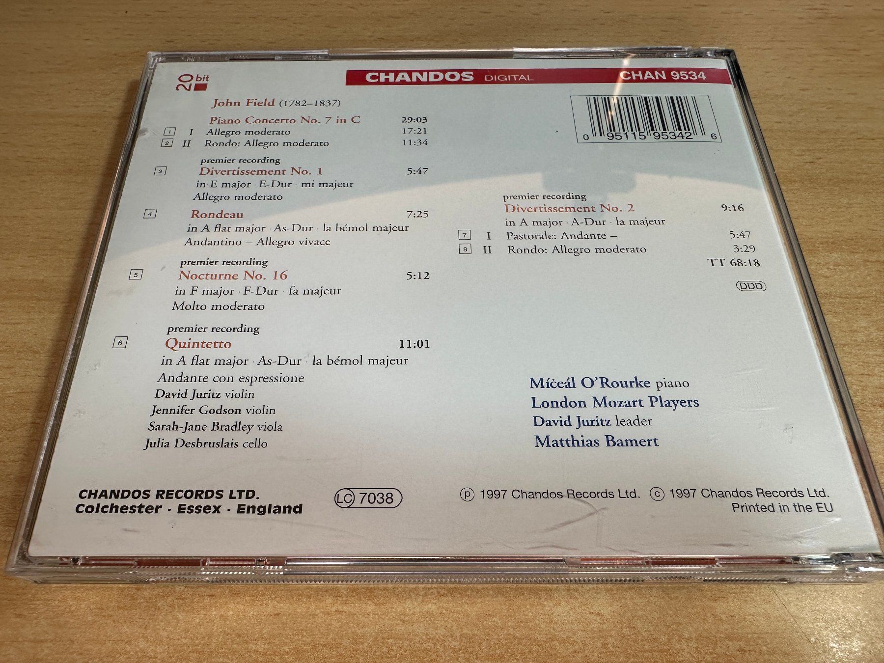 G2 John Field O'Rourke Mozart Bamert – Piano Concerto No. 7 (Gebraucht ...