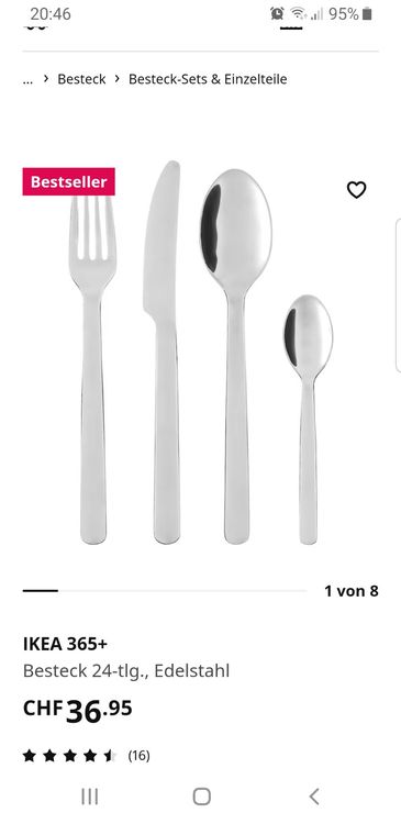 Besteck 24 teilig aus Edelstahl, NEU und original verpackt. (Neu und originalverpackt) in ...