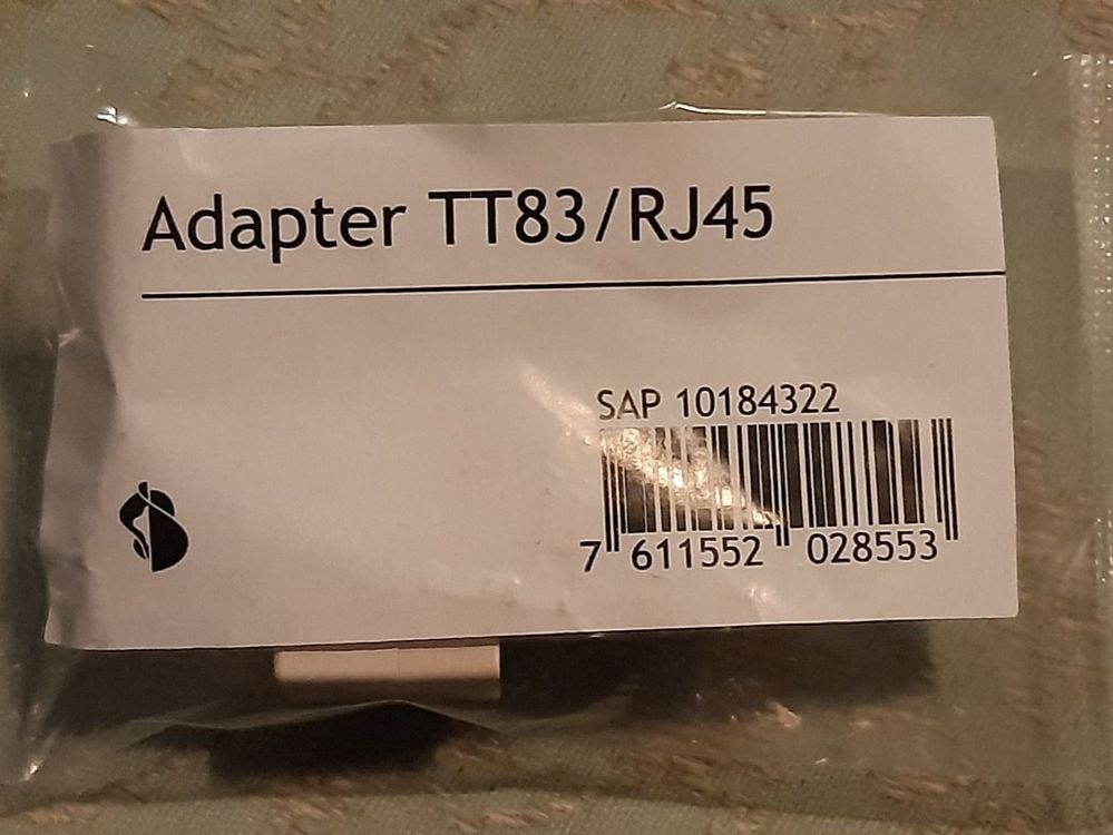 Stecker Adapter TT83 / RJ45 - orig. verpackt | Kaufen auf Ricardo
