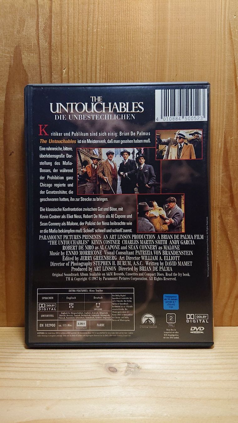 THE UNTOUCHABLES DVD mit Robert De Niro (Gebraucht) in Wilderswil für ...