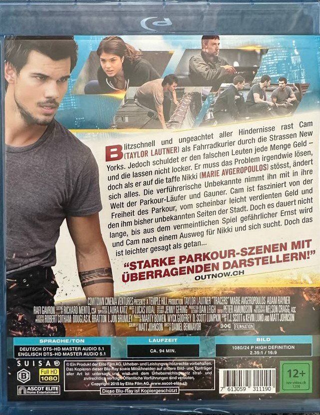 Top Blu-ray: Tracers - Action mit Taylor Lautner! (Gebraucht) in ...