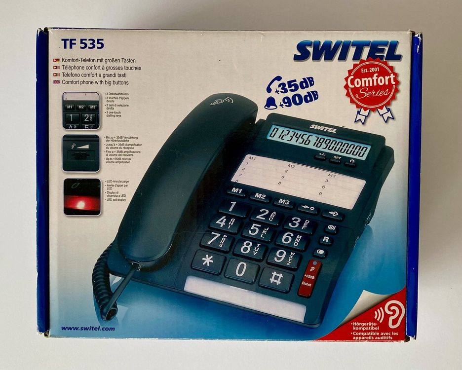 Neuwertiges Seniorentelefon Switel TF 535 (Neu (gemäss Beschreibung)) in Zetzwil für CHF 35 ...