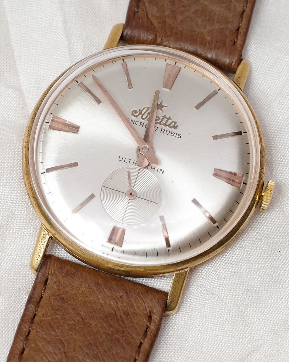 ARETTA Ultra Thin 34mm Armbanduhr Handaufzug 17 jewels Uhr (Gebraucht ...