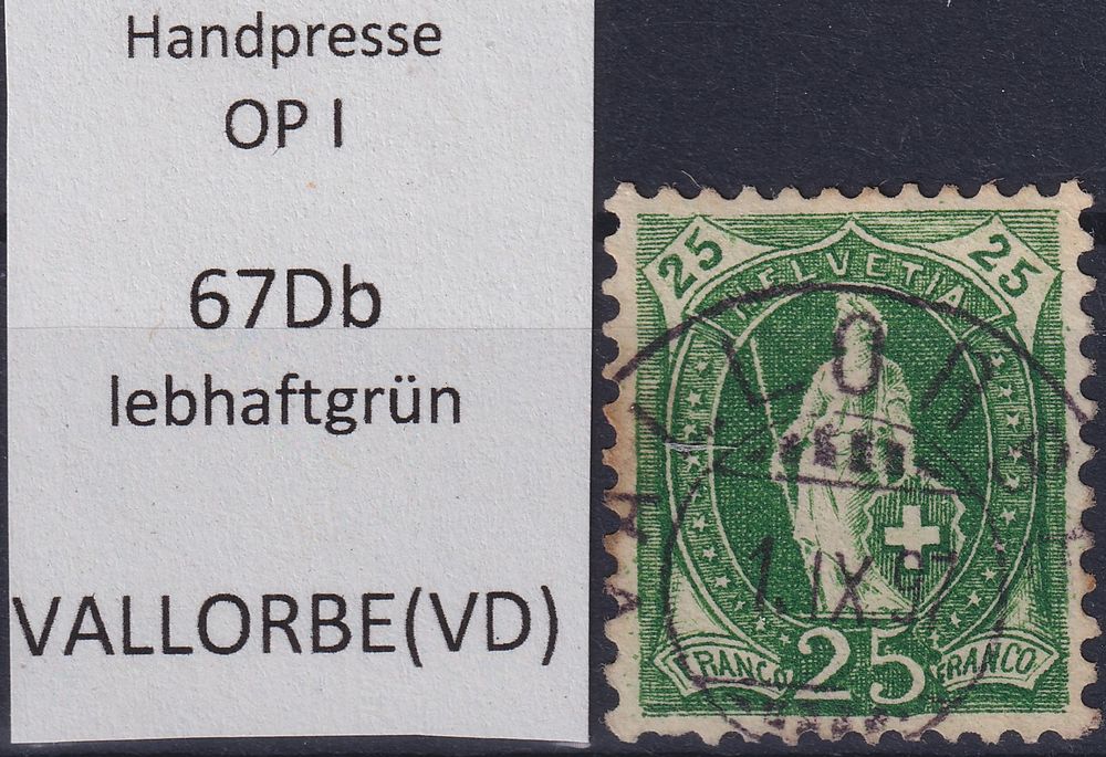 67Db mit Vollstempel VALLORBE (VD) mit Expertise (Gebraucht) in Sursee ...
