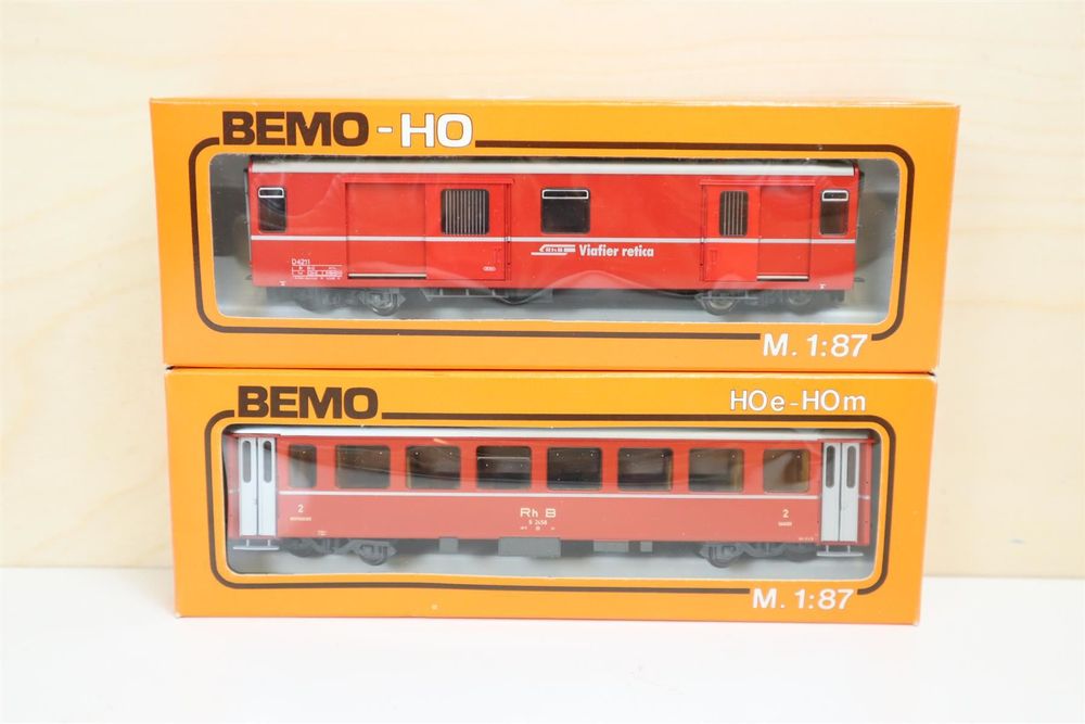 BEMO RhB Personenwagen + Gepäckwagen H0m | Kaufen auf Ricardo