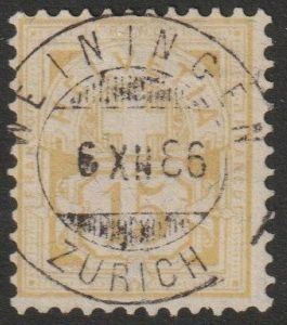 63A Ziffer 15 Rp mit perfektem Vollstempel WEININGEN | Kaufen auf Ricardo