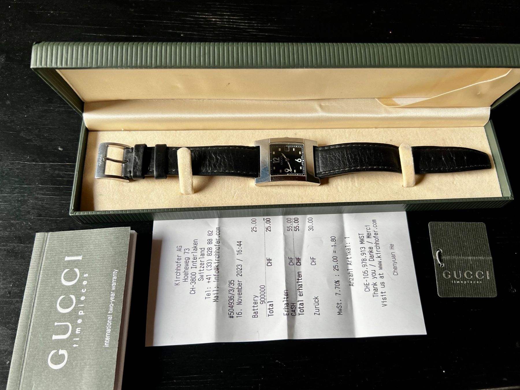 Original GUCCI Uhr 7700 M mit Original Box Zubehör (Gebraucht) in ...