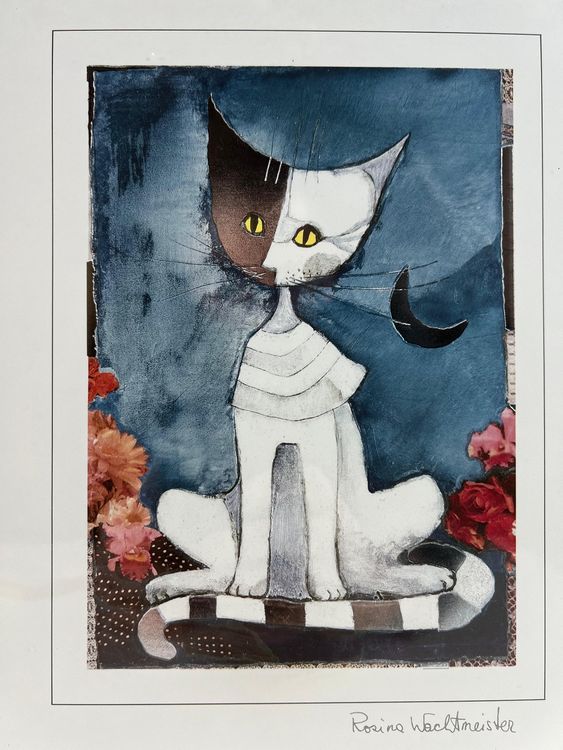 Rosina Wachtmeister seltener Kunstdruck Katzenbild | Kaufen auf Ricardo