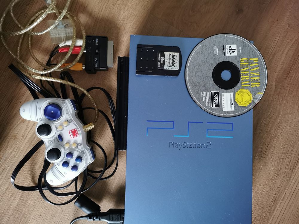 Spielkonsole PS2 blau mit Netzwerkadapter (Gebraucht) in Rupperswil für ...
